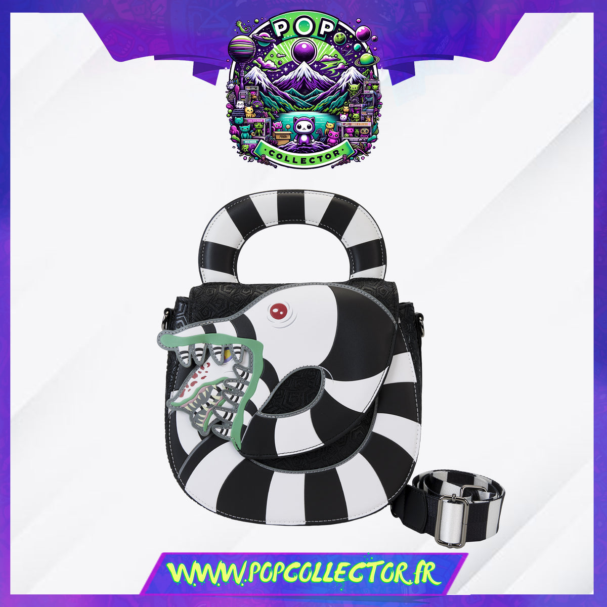 Beetlejuice Sandworm Crossbody Bag Loungefly – Pop Collector / Magasin ...