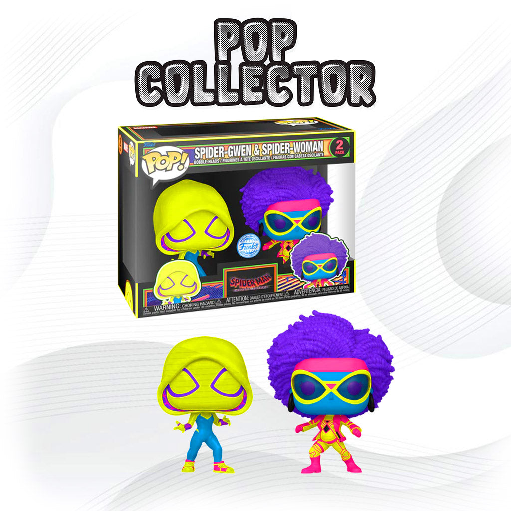 Funko Pop Blacklight 2 Pack Spider Gwen & Spider Woman – Pop Collector ...