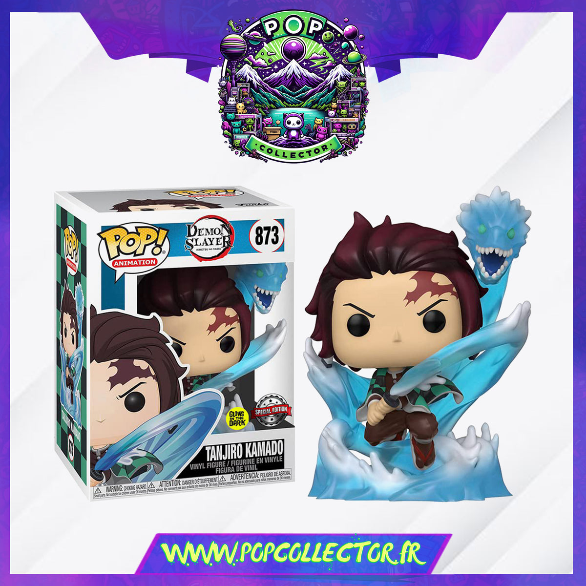 Funko Pop Demon Slayer 873 Tanjiro Dragon Glow – Pop Collector ...