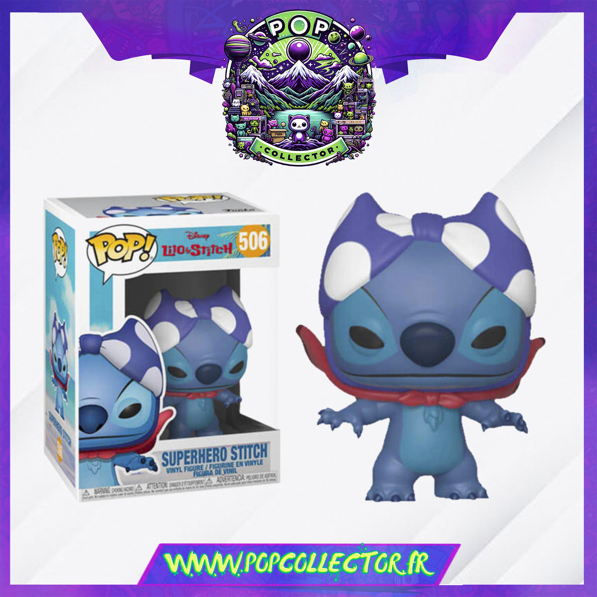 Funko Pop Disney Lilo & Stitch 506 Superhero Stitch – Pop Collector ...