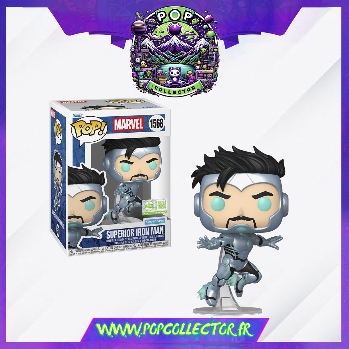 Funko Pop Marvel 1568 Superior Iron Man Limited 5000 Pcs – Pop ...