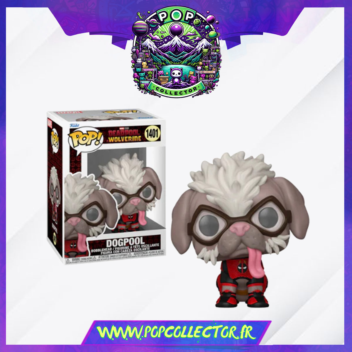 Funko Pop Marvel 1401 Deadpool Dogpool – Pop Collector / Magasin Funko ...