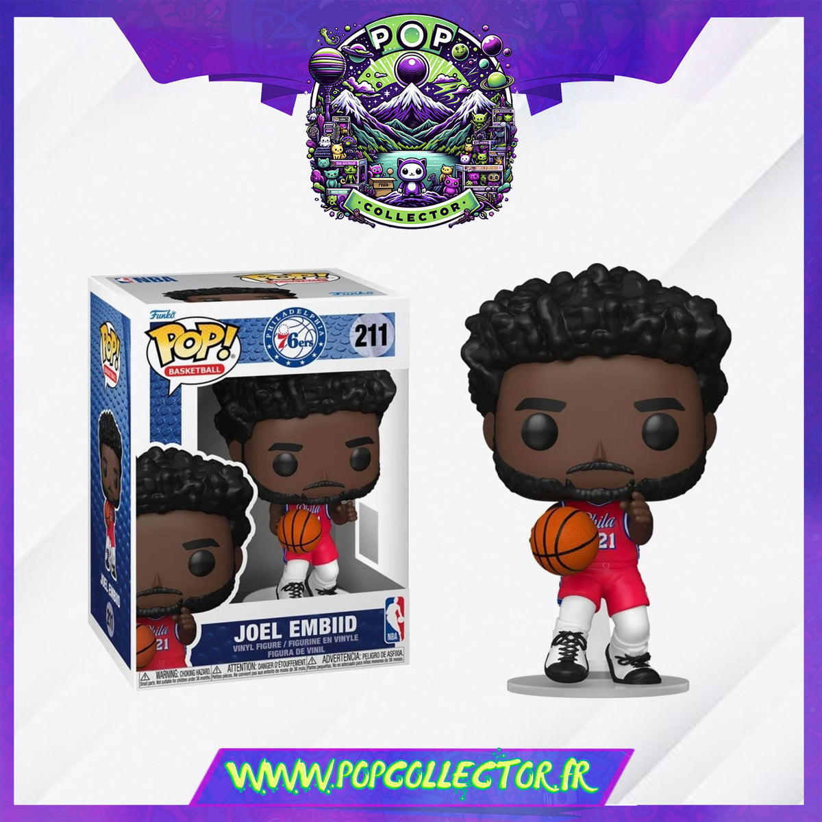Funko Pop NBA 211 Joel Embiid – Pop Collector / Magasin Funko Pop ...