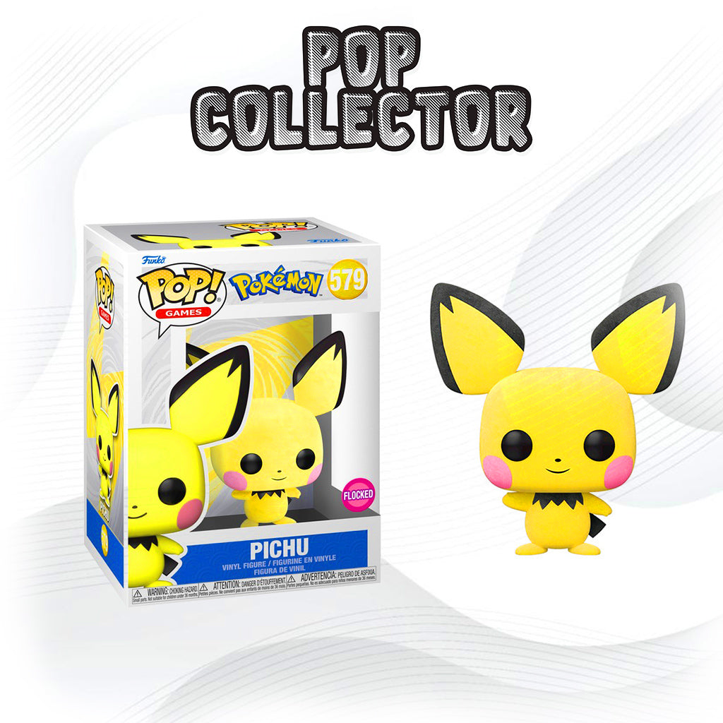 Funko Pop Pokemon 579 Pichu Flocked – Pop Collector / Magasin Funko Pop ...