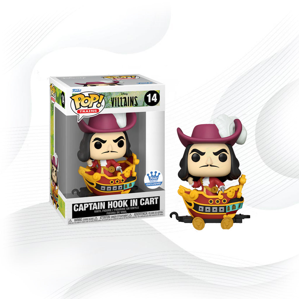 Funko Pop Disney Villains Train Exclusive 14 Captain Hook In Cart – Pop ...